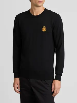 Dolce & Gabbana Round Neck Virgin Wool Sweater