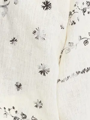 Alberta Ferretti Printed Linen Blouse