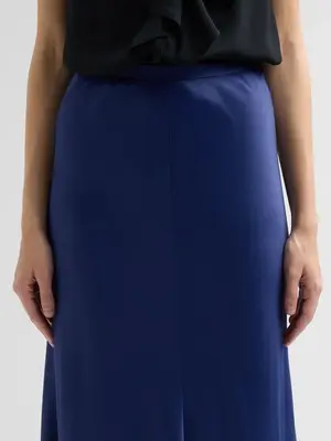 Alberta Ferretti Enver Satin Maxi Slip Skirt