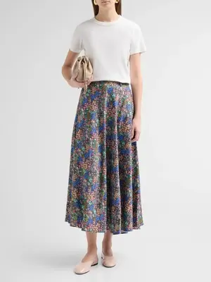 Moschino Floral Print Midi Skirt