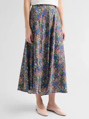 Moschino Floral Print Midi Skirt