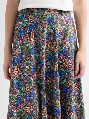 Moschino Floral Print Midi Skirt