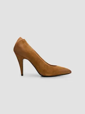JIL SANDER Alma 95mm Suede Pumps - Walnut