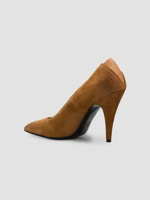 JIL SANDER Alma 95mm Suede Pumps - Walnut