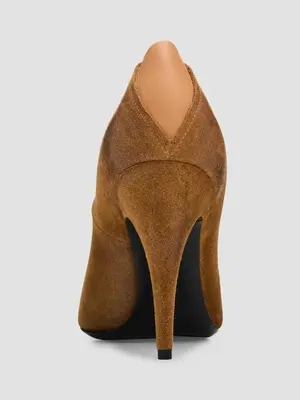 JIL SANDER Alma 95mm Suede Pumps - Walnut