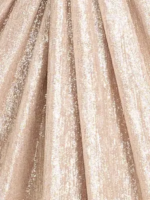 Tadashi Shoji Metallic Jersey Long-sleeve Gown