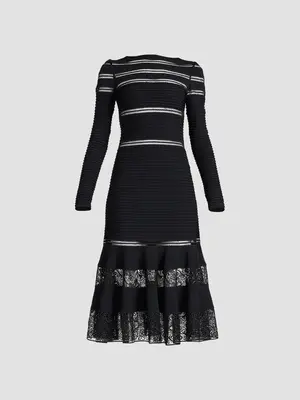 Tadashi Shoji Tiered Pleated Cocktail Dress