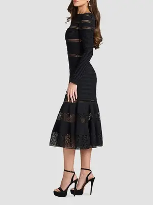 Tadashi Shoji Tiered Pleated Cocktail Dress