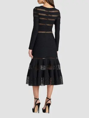 Tadashi Shoji Tiered Pleated Cocktail Dress
