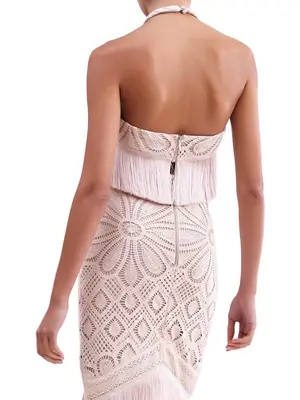 PatBO Flower Crochet Halter Top