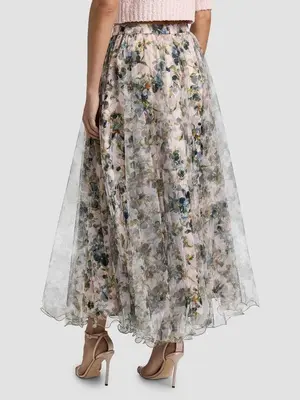 Cinq À Sept Sofia Trailing Iris Maxi Skirt