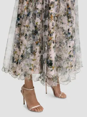 Cinq À Sept Sofia Trailing Iris Maxi Skirt
