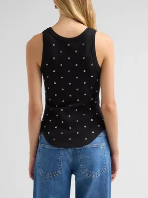 Cinq À Sept Quenta Grommet Tank - Black