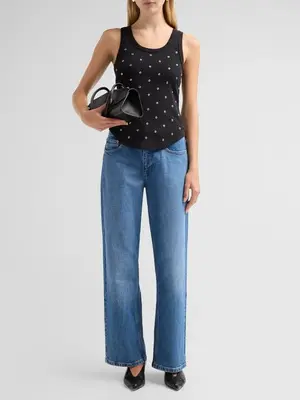 Cinq À Sept Quenta Grommet Tank - Black