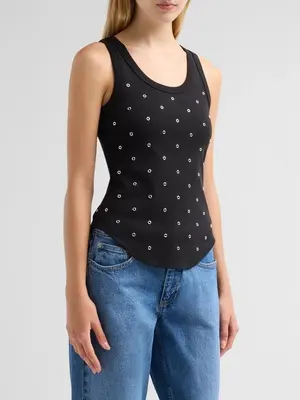 Cinq À Sept Quenta Grommet Tank - Black