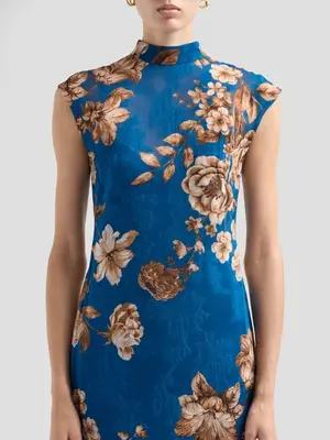 Hemant & Nandita Floral Sheath Midi Dress