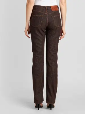 Etro Paisley Mid-rise Slim Jeans
