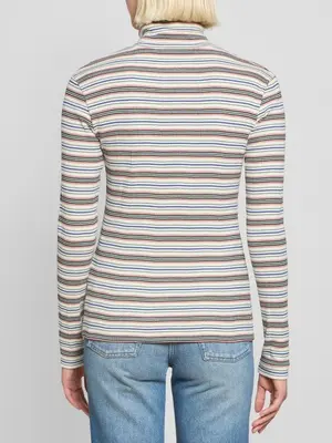 Dries Van Noten Hetala Striped Turtleneck Cotton-blend Top