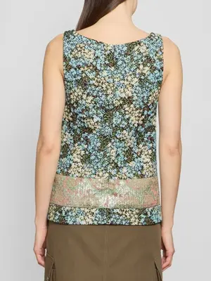 Dries Van Noten Croppy Floral Tunic Top