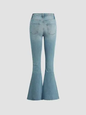 FAVORITE DAUGHTER The Valentina Stretch-cotton Flared-leg High-rise Jeans
