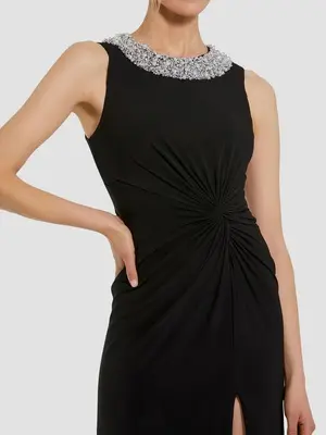 Mac Duggal Ieena Beaded Twist Gown