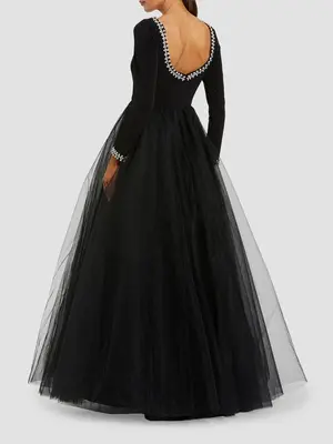 Mac Duggal Crystal-embellished Tulle Gown