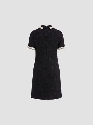 Mac Duggal Bouclé Tweed Shift Mini Dress
