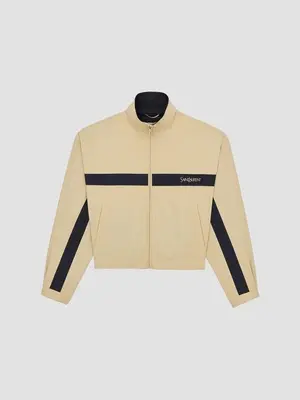 Saint Laurent Jacket In Cotton - Mastic
