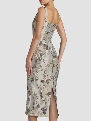 Mac Duggal Floral Brocade Sheath Cocktail Dress