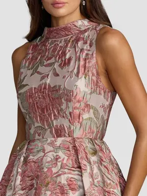 Mac Duggal Floral Brocade Gown