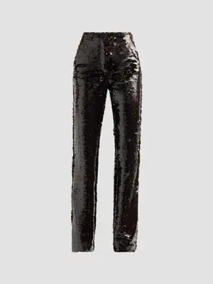 LAQUAN SMITH Sequin High-rise Flared Pants