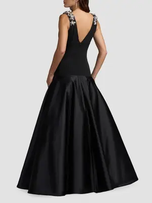 Mac Duggal Embellished Crepe & Satin Ball Gown