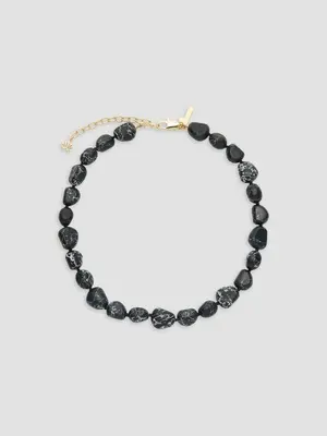 Lele Sadoughi Gilded Frontier 14k-gold-plated & Beaded Necklace - Jet