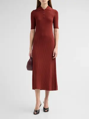 Prabal Gurung Rib-knit Midi Dress