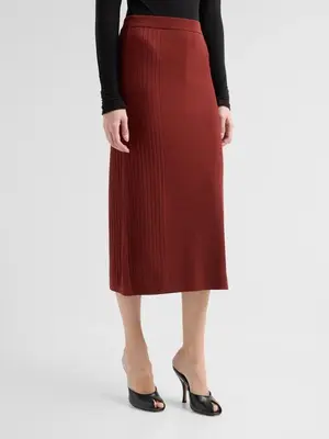 Prabal Gurung Rib Knit Midi Skirt