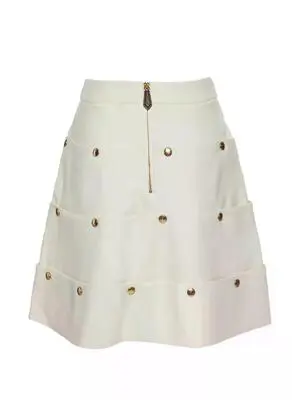 LOUIS VUITTON Snap-button Wool Mini Skirt