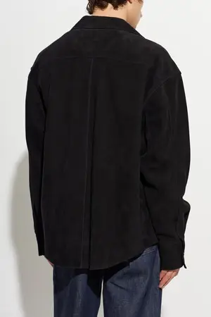 AMI Paris Suede Shirt With Long Sleeves