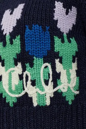 Chloé Wool Turtleneck Sweater With A Floral Motif