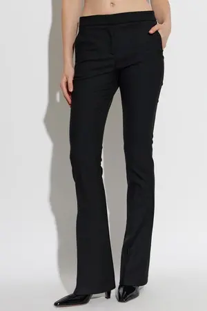 Blumarine Trousers With Pressed Creases And Flared Legs