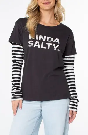 Roxy Kinda Salty Two-fer T-shirt