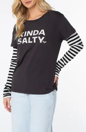 Roxy Kinda Salty Two-fer T-shirt