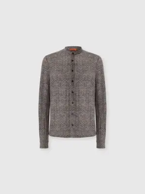 Missoni Cashmere And Viscose Shirt With Band Collar - Multicoloured