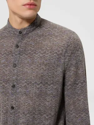 Missoni Cashmere And Viscose Shirt With Band Collar