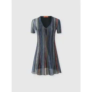 Missoni Short-sleeve Striped Mini Dress