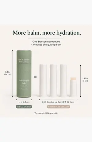 BROOKLYN NEUTRAL Oversized Fresh Mint Lip Balm