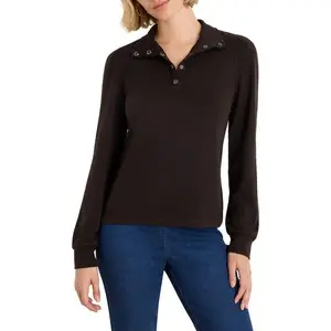 NIC+ZOE Cozy Puff Sleeve Tee - Java