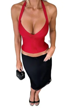 TIGER MIST Sydel Bandage Halter Top