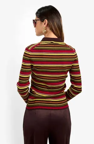 Trina Turk Hayworth Long Sleeve Polo