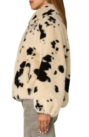 Wit & Wisdom Blouson Sleeve Faux Fur Jacket