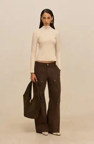 Cult Gaia Paulette Ribbed Top